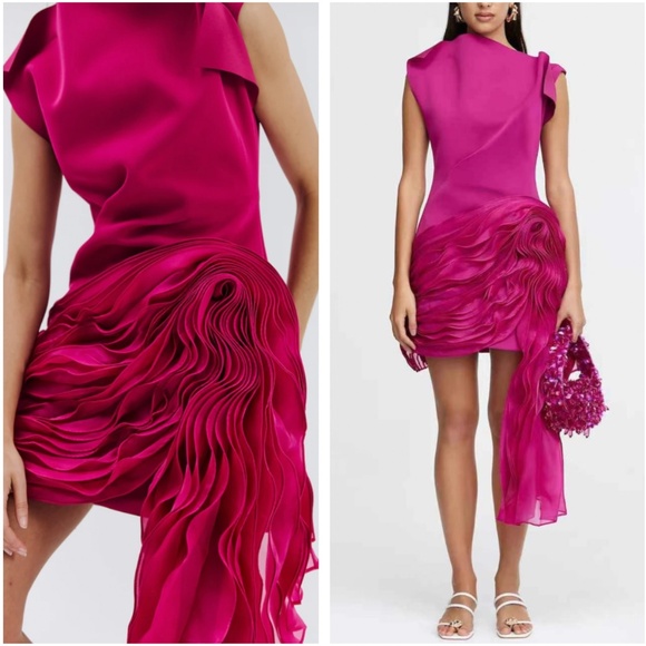 Acler | Dresses | New Acler Wigbeth Mini Dress Electric Plum Pink ...